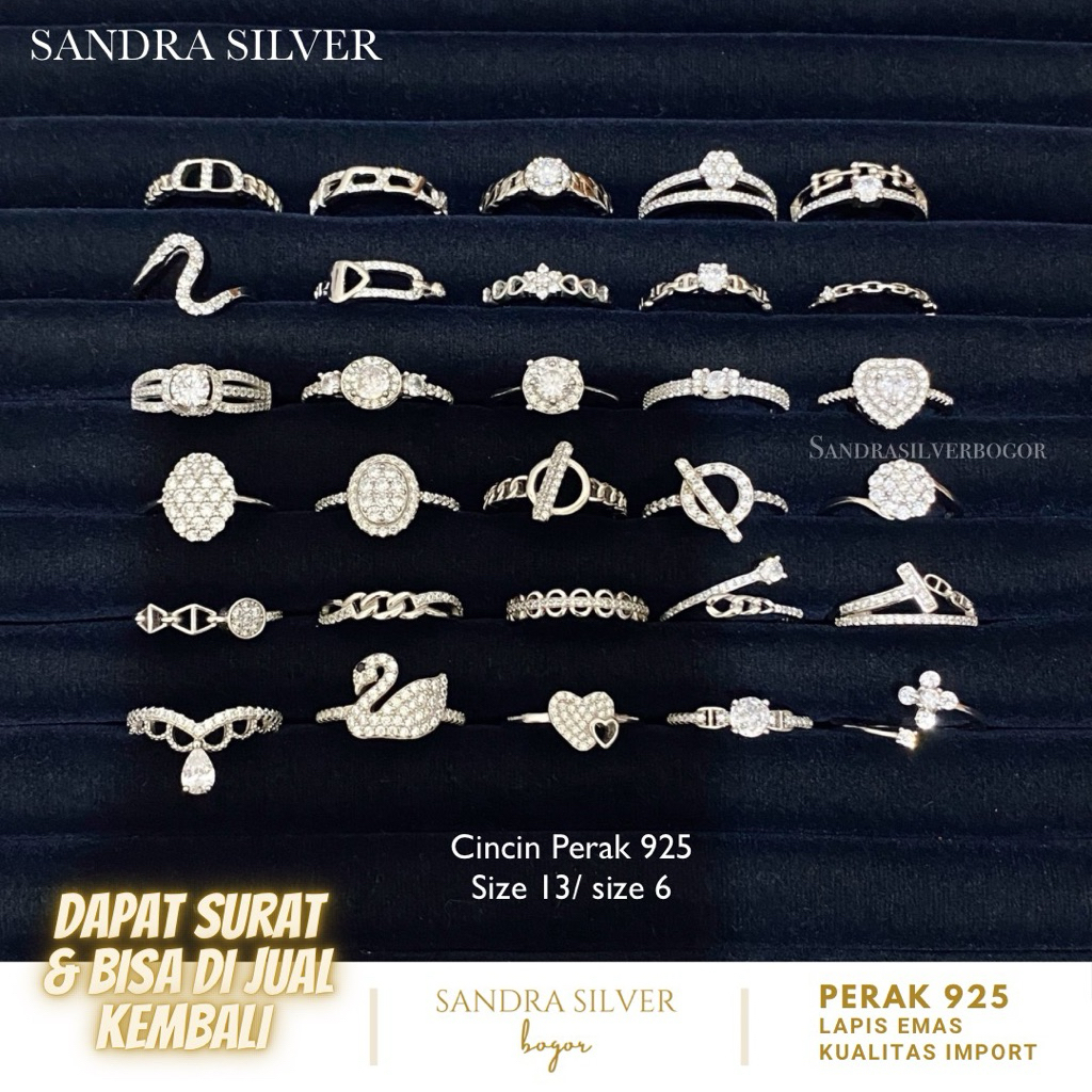 Jual Cincin Perak 925 size 13 lapis emas putih | Shopee Indonesia