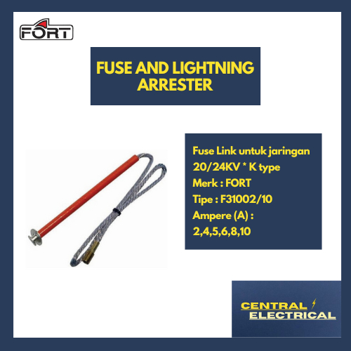 Jual FORT Fuse Link untuk 20/24KV 2A, 4A, 5A, 6A, 8A, 10A merk FORT ...