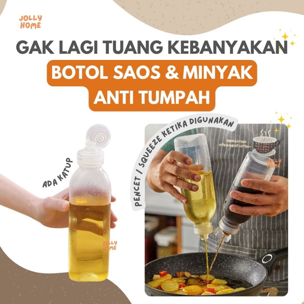 Jual BOTOL MINYAK SAUS KECAP ANTI TUMPAH / BOTOL FLIPTOP MULTIFUNGSI ...
