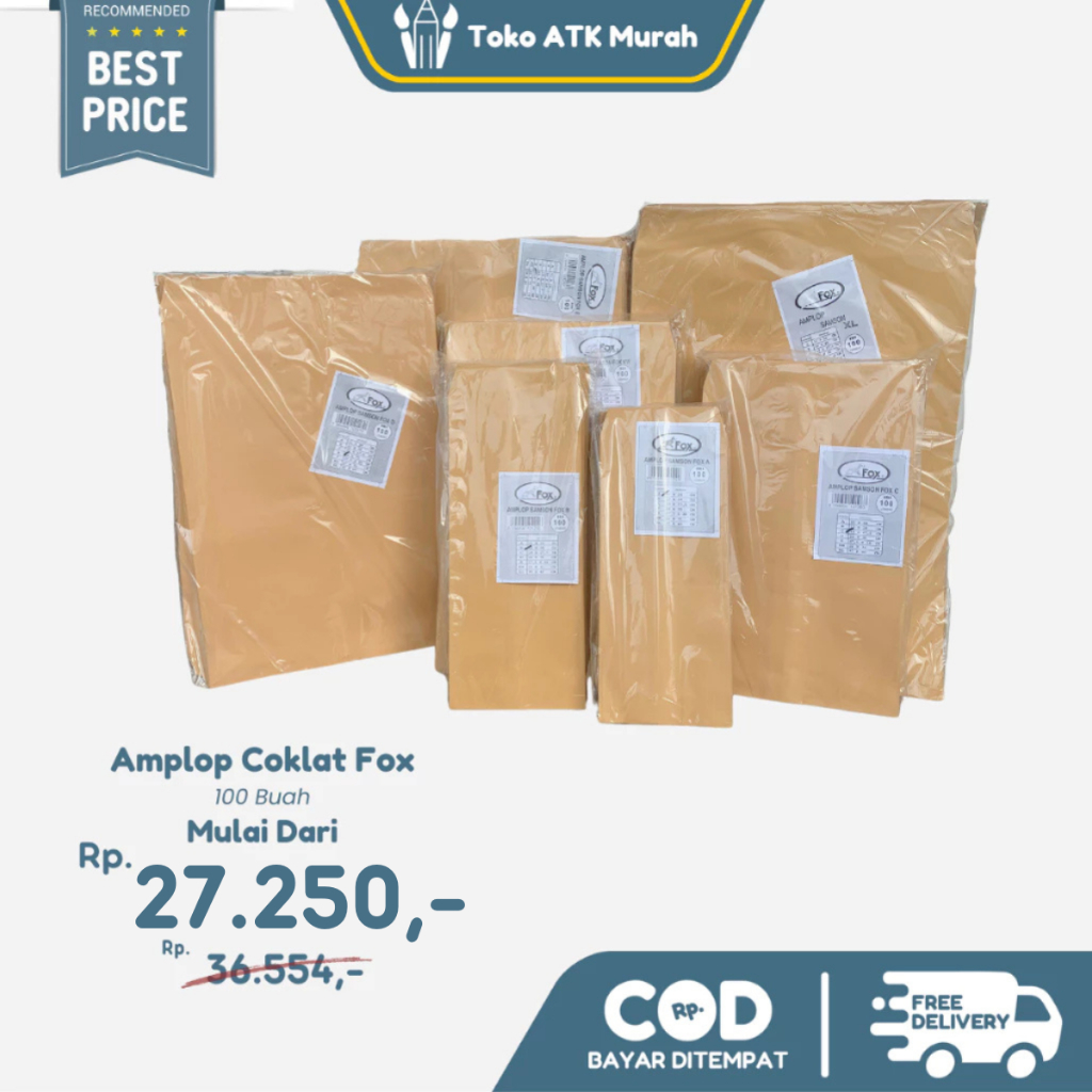 Jual Amplop Coklat / Samson Fox A (Kabinet) / Fox B (Super Kabinet ...
