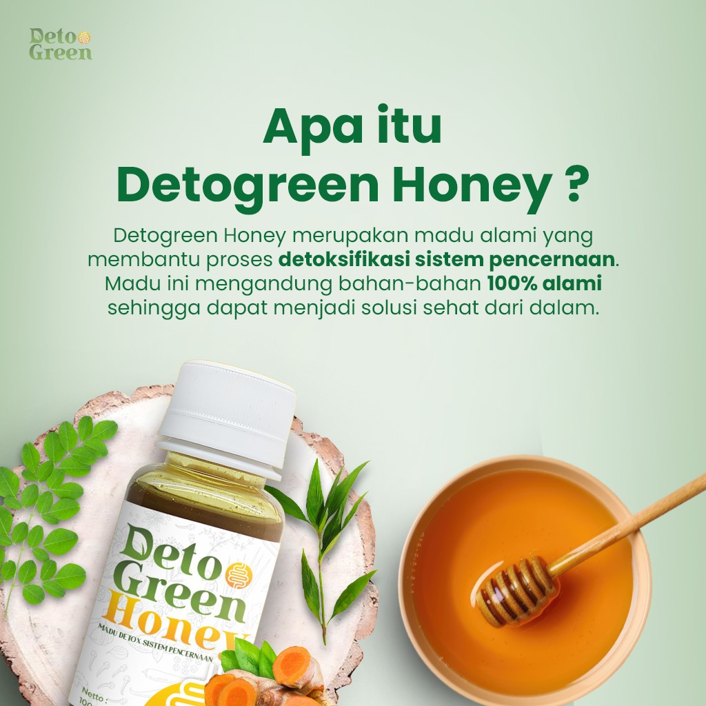 Jual (SPECIAL PRICE) Detogreen Honey Madu Herbal Alami Bantu Detox ...