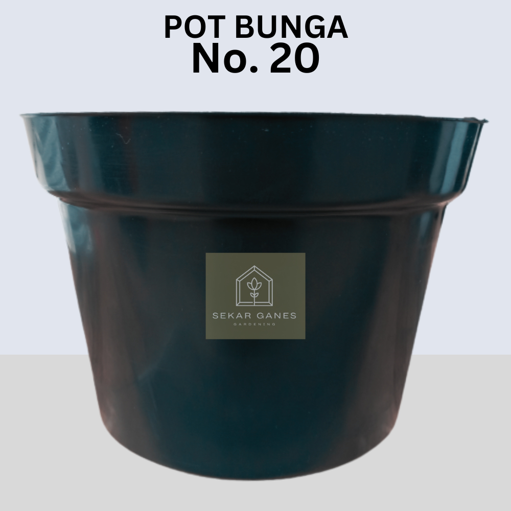 Jual Pot Bunga Murah/Pot Tanaman / Pot plastik hitam uk 20 | Shopee ...