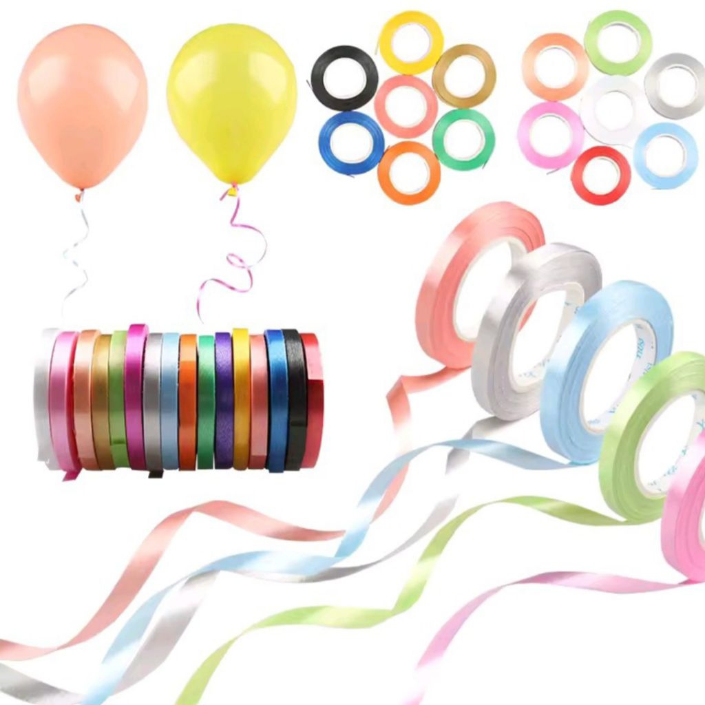 Jual Pita Balon Curly Roll Kecil 5 meter (satuan) | Shopee Indonesia