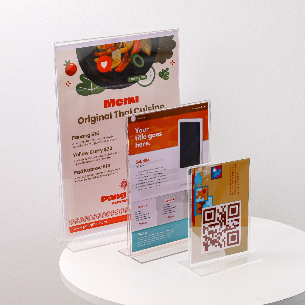 Jual Display Menu Acrylic Standing Akrilik Papan Tempat Meja Minimalis ...
