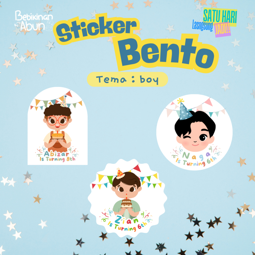 Jual Sticker Bento Box Ulang Tahun | Sticker Box Ulang Tahun Tema ...