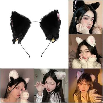 Jual Headband Kpop Cat Ear Hair Clip Bando Jepit Kuping Kucing Cute ...