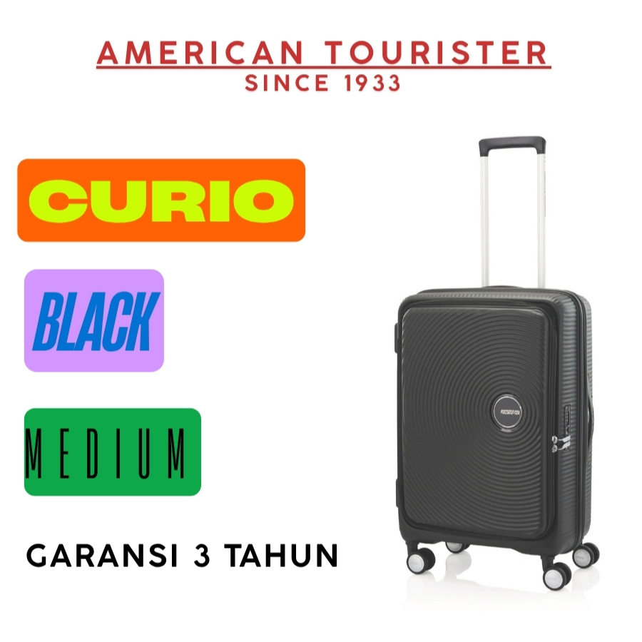 Jual American Tourister Curio Koper Hardcase Medium 25 inch - Black ...