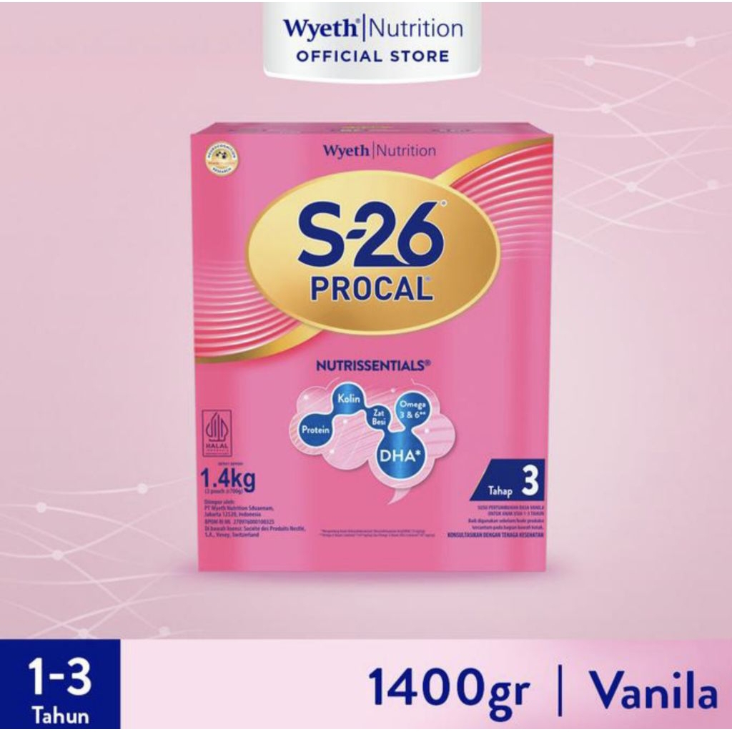 Jual S26 PROCAL Tahap 3 1400gr/Rasa Vanila | Shopee Indonesia