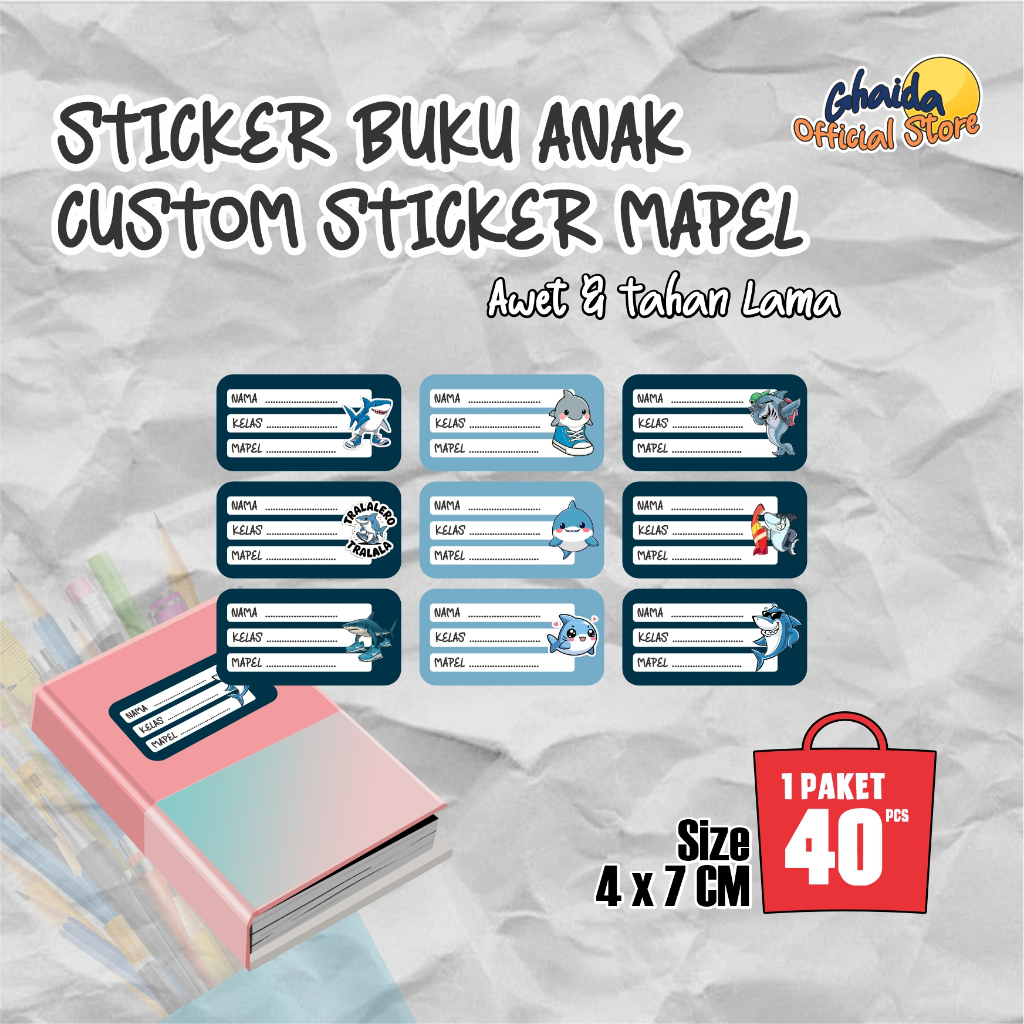 Jual STIKER NAMA BUKU MATA PELAJARAN | STIKER SEKOLAH | STIKER BUKU ...