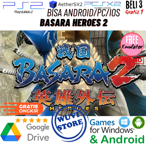 Jual PS 2 Basara 2 Heroes | Bisa di PC / Android Plus Emulator | Beli 3 Gratis 1 | Shopee Indonesia