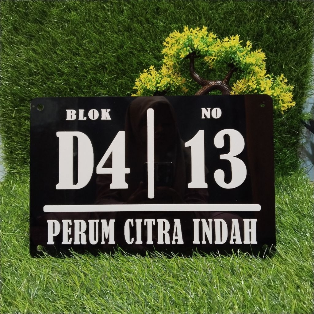 Jual Papan Nomor Rumah Tempel - Bahan Akrilik Glossy Timbul | Minimalis - Modern | Bebas Custom ...