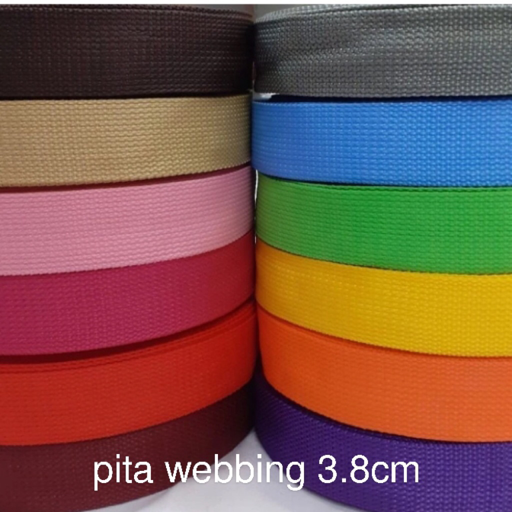 Jual PITA WEBBING/BISBAN/PELIPIT 3.8CM PER ROLL ISI 36 YARD | Shopee ...
