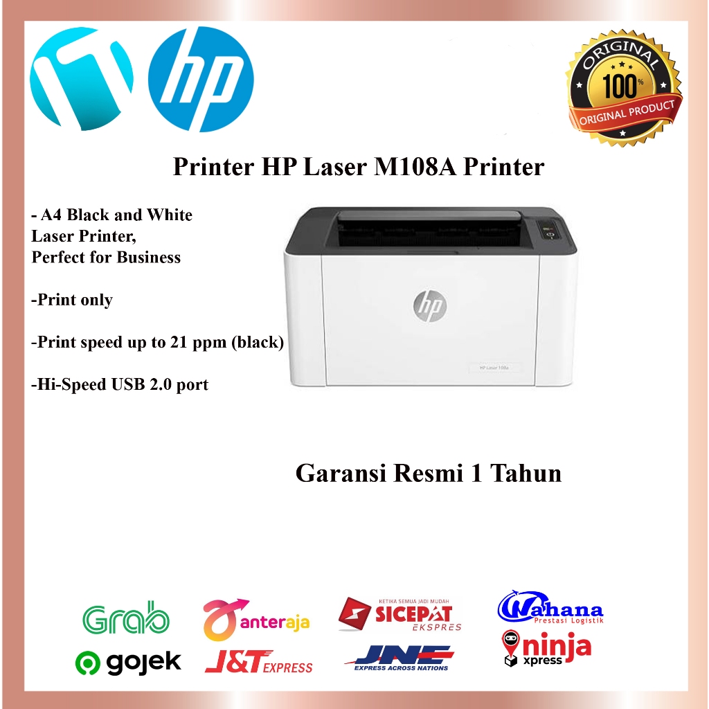 Jual Printer HP Laserjet M108A / Printer Laser Jet HP M108A Garansi ...