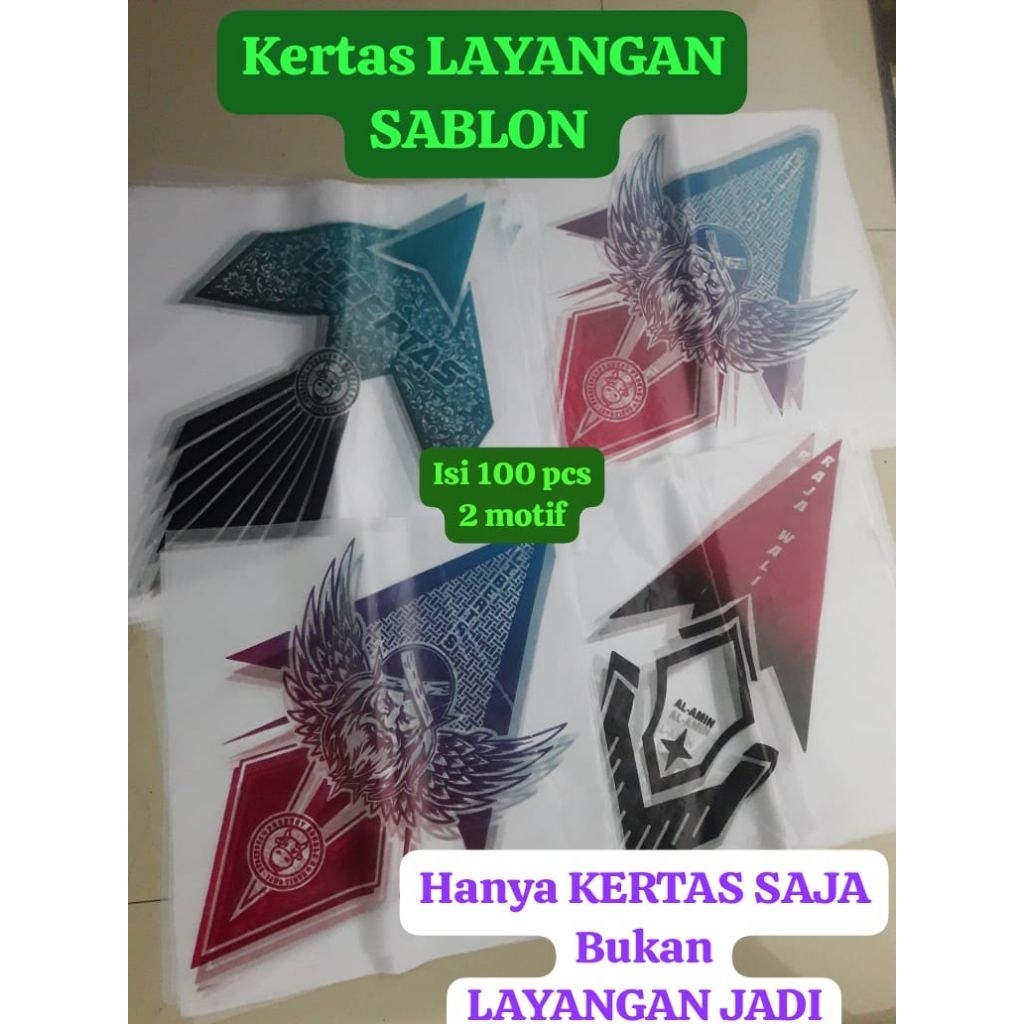 Jual KERTAS LAYANGAN SABLON SEMBUR ISI 100 PCS | Shopee Indonesia