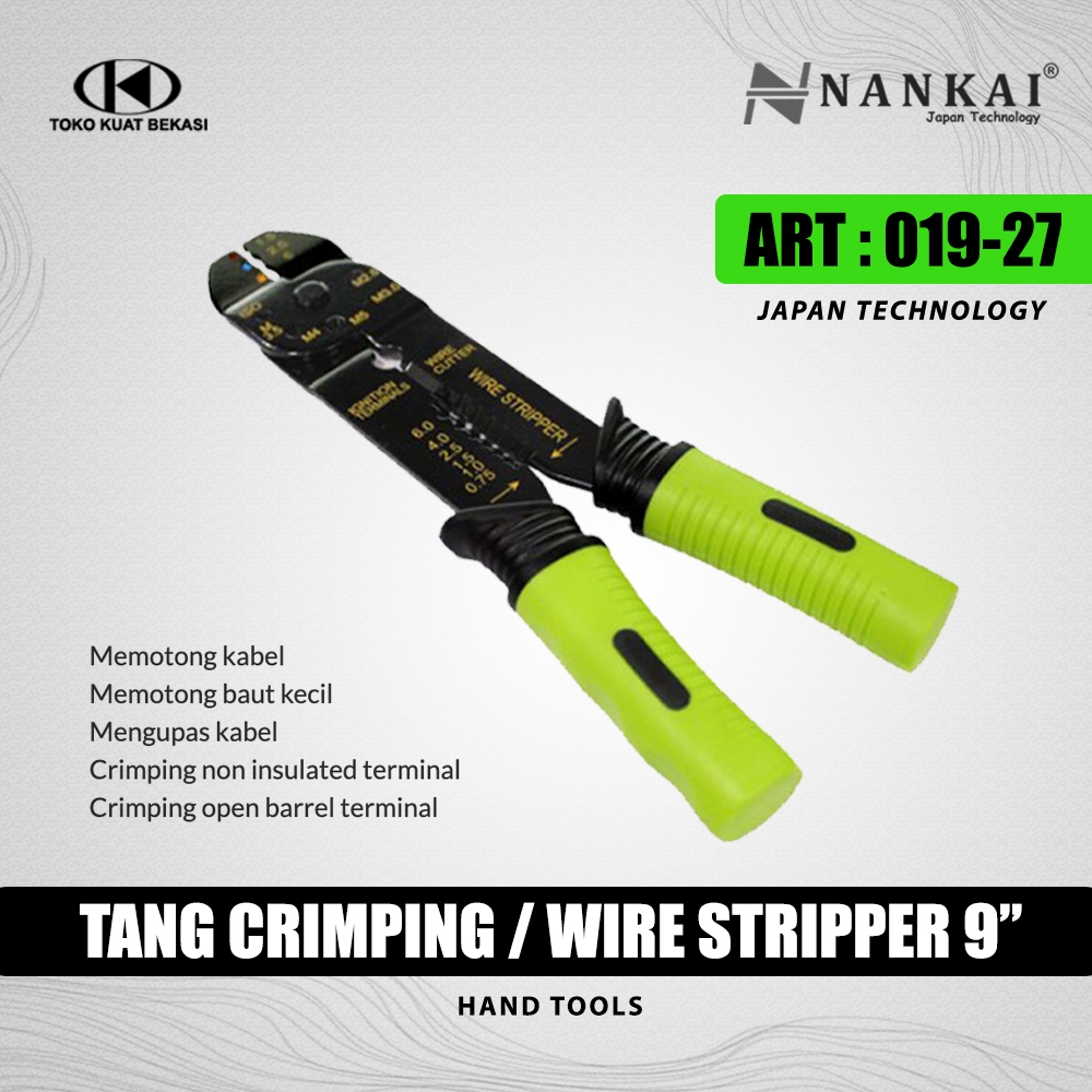 Jual NANKAI tang crimping / wire stripper 9" 019-27 | Shopee Indonesia