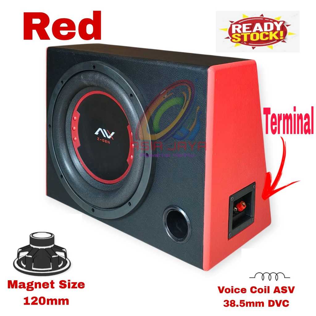 Jual Paket Combo Subwoofer AVX Z-GEN 12 Inch Double Coil Z GEN RED Plus Terminal Kotak Dan ...