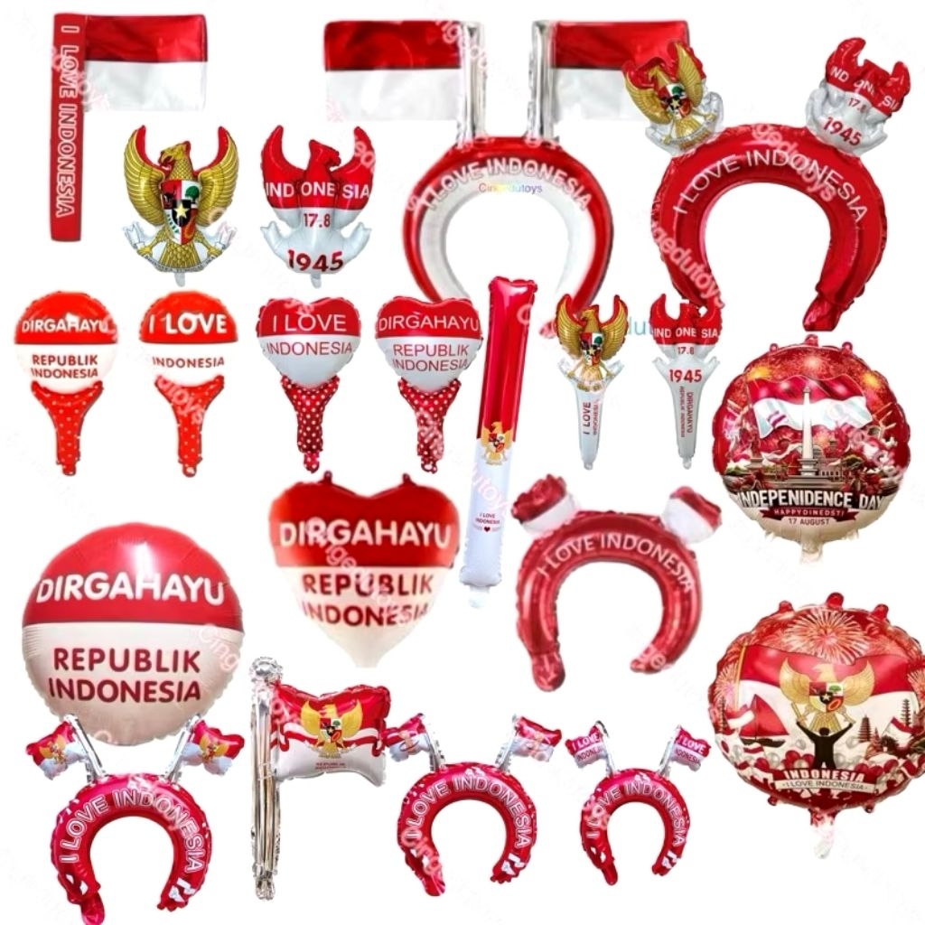 Jual Kumpulan Balon Merah Putih Tema Balon Dirgahayu HUT RI untuk ...