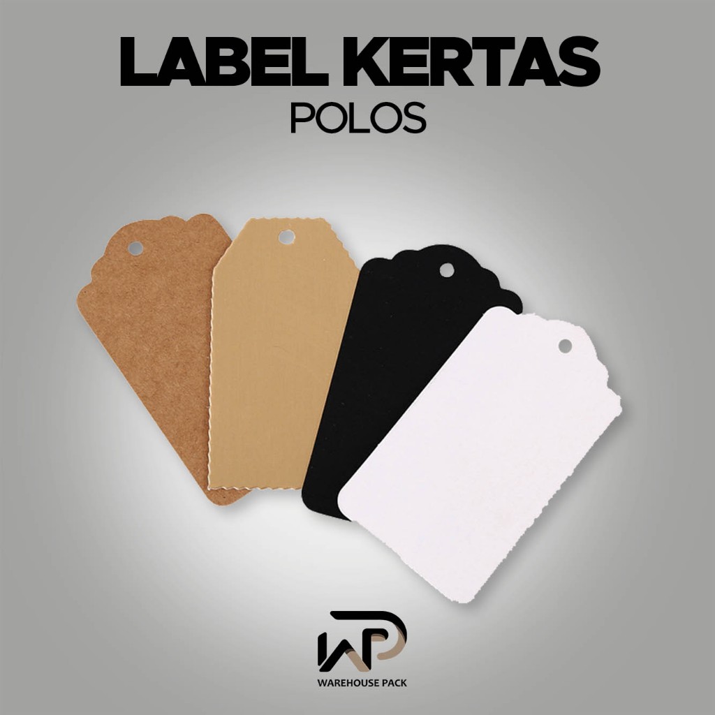 Jual Hangtag Label Polos Kraft | Hangtag Baju Produk Putih Coklat | Tag ...
