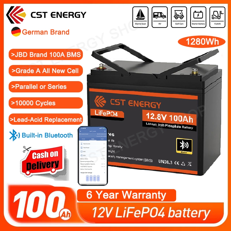 Jual Cst energy Baterai Lifepo4 12V 100Ah/50ah/30ah/12ah Bluetooth BMS ...