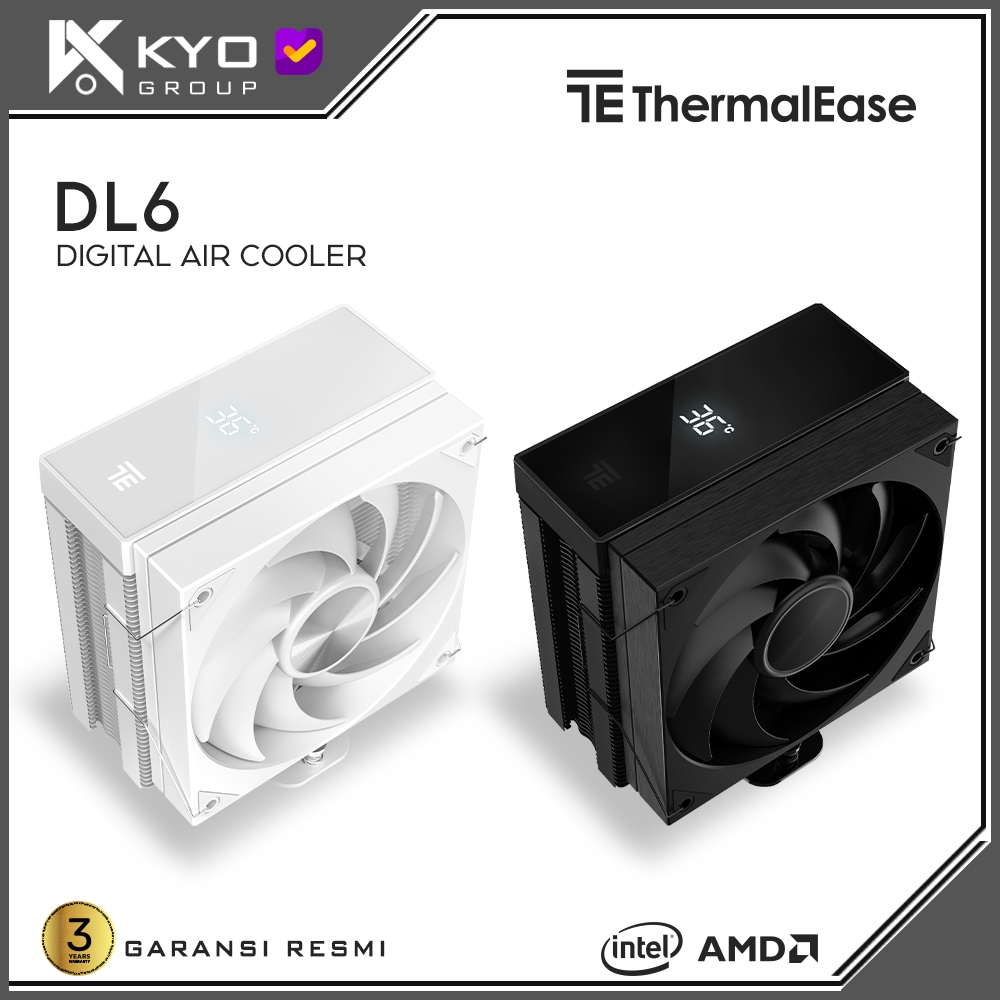 Jual KYO ThermalEase DL6 Digital CPU Air Cooler 6 Heatpipe Single tower ...