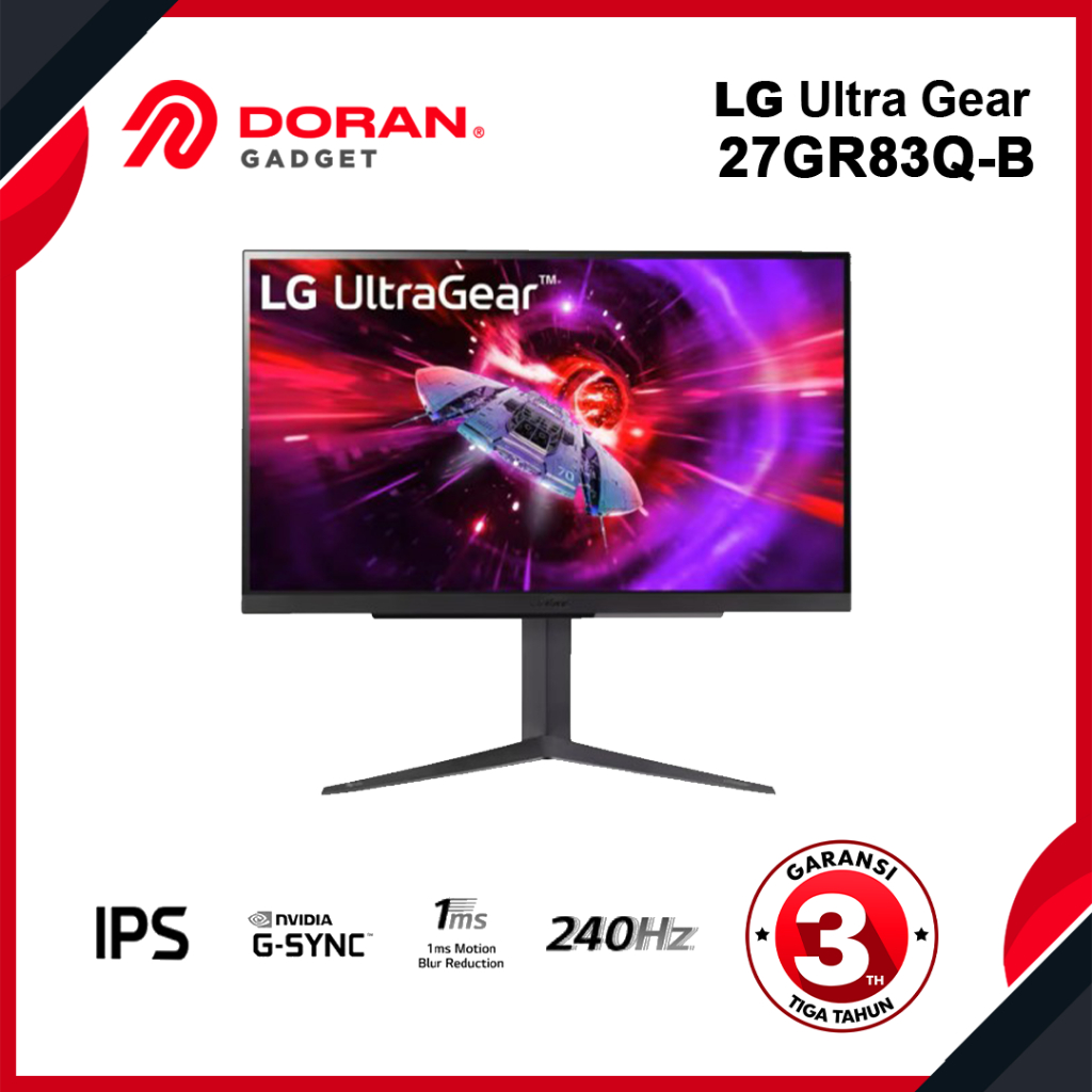 Jual LG Ultragear 27GR83Q-B 27" QHD IPS 240Hz 1ms G-SYNC Compatible ...