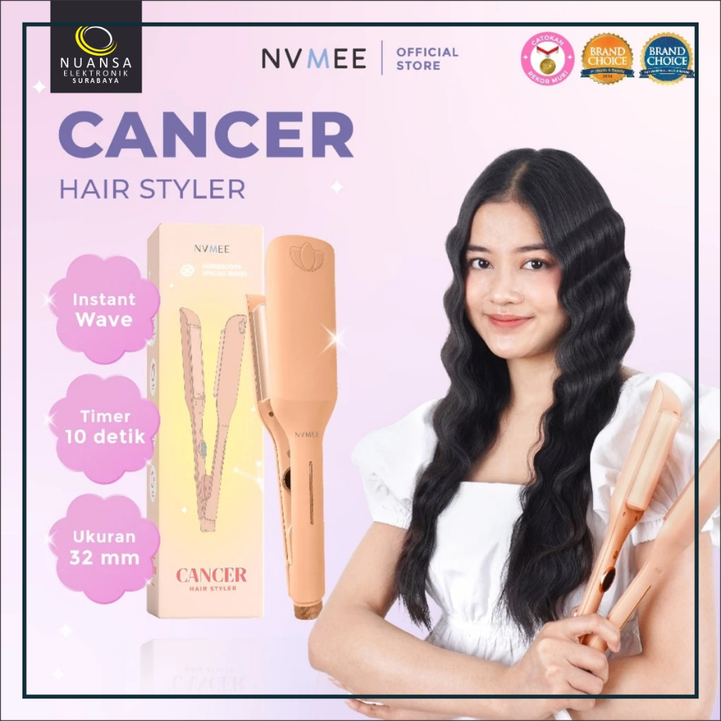 Jual FREE ASURANSI! NVMEE Hair Styler CANCER Catokan Rambut Instant ...
