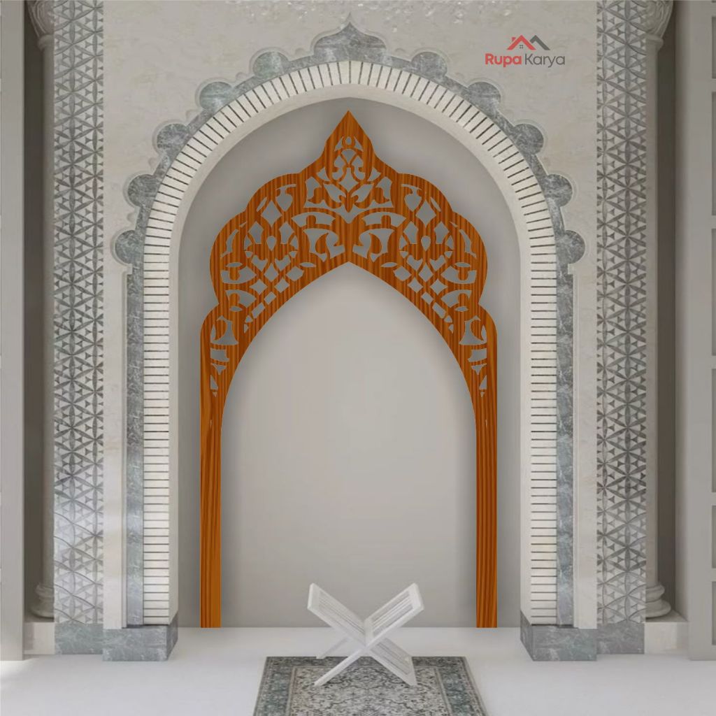 Jual Mihrab 7 Mushola Rumah Minimalis Dekorasi Hiasan Dinding Kaligrafi ...