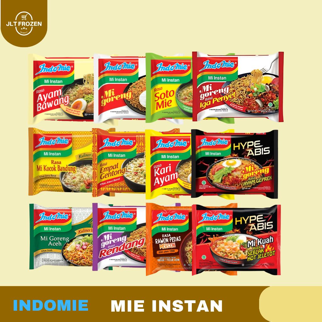 Jual Indomie Mie Instan Goreng / Kuah - Mi Instan Rasa Ayam Bawang ...