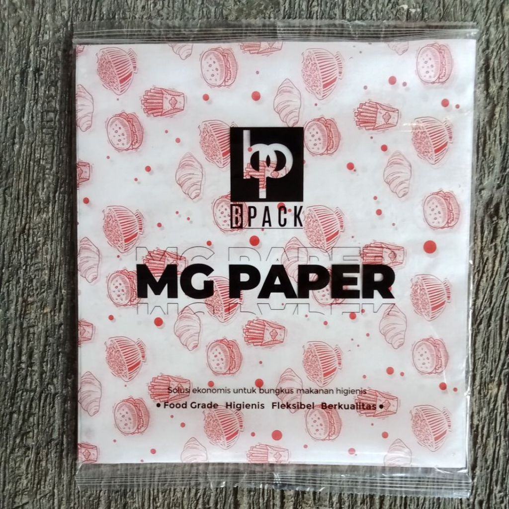 Jual MG PAPER kertas putih untuk nasi ukuran 25x27 isi 100 pcs motif ...