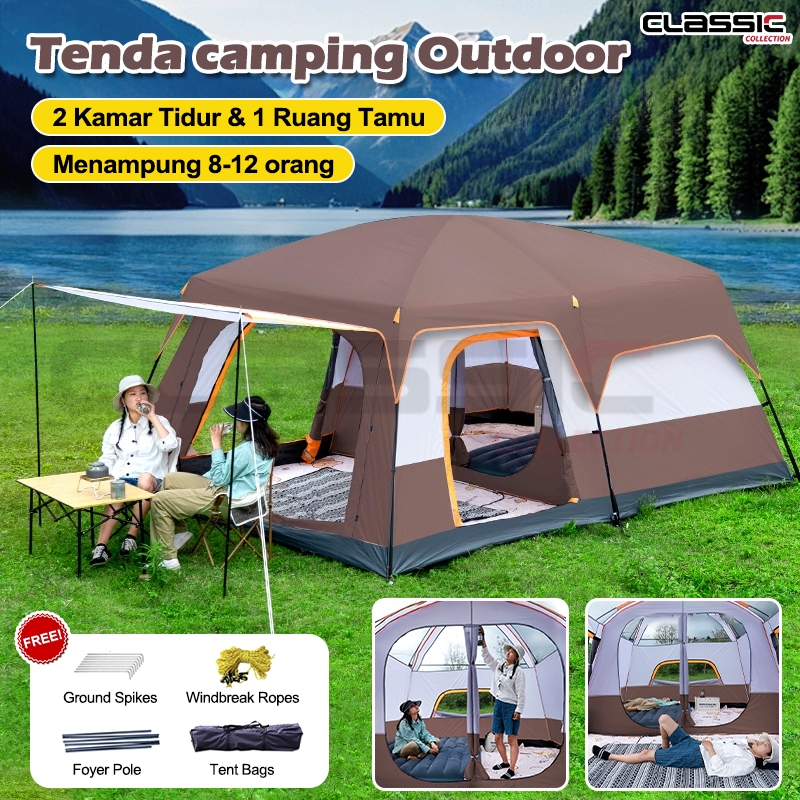 Jual Tenda Camping Outdoor 2 Ruangan /Tenda Glamping Waterproof Luxury ...