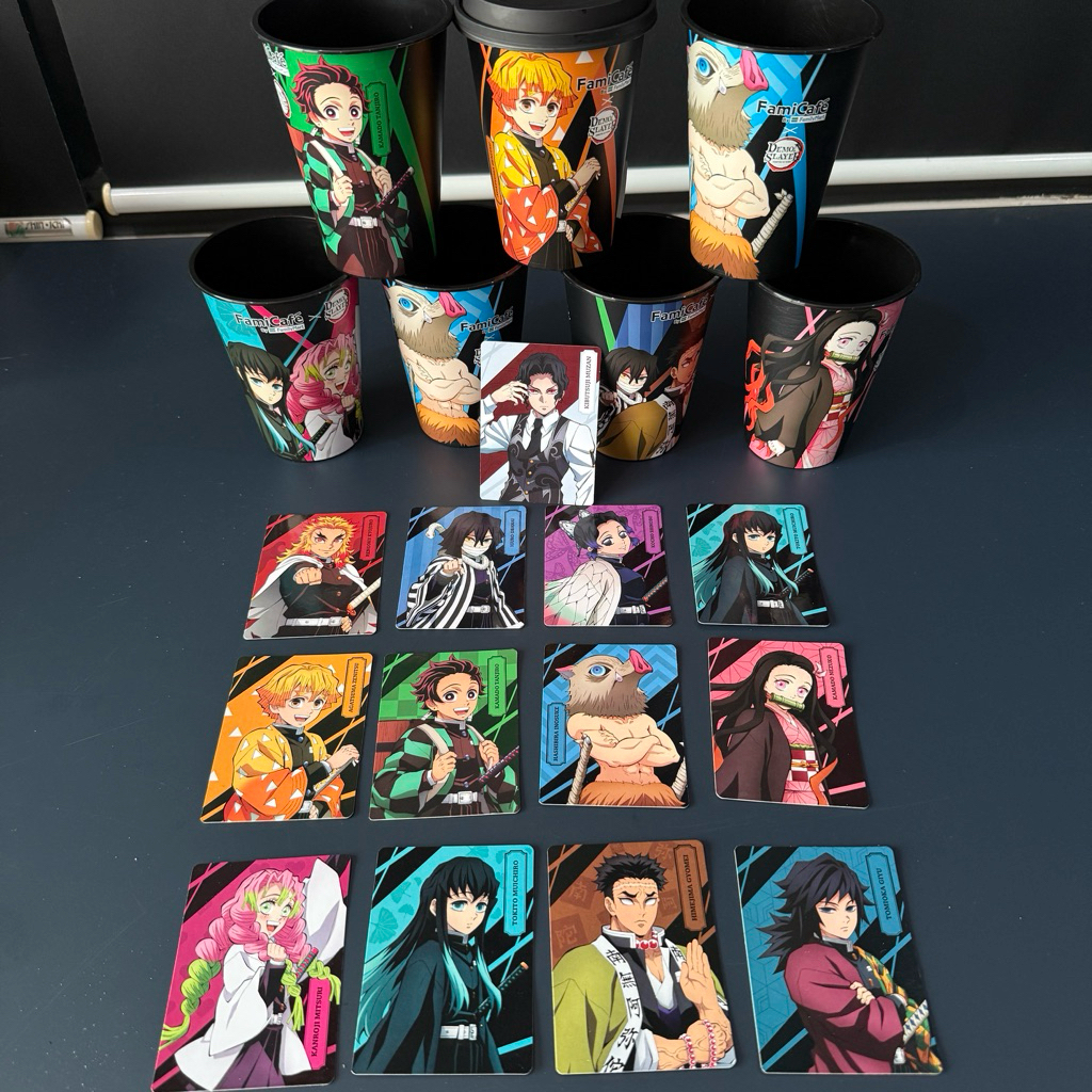 Jual Family Mart x Demon Slayer collectible cards cups | Shopee Indonesia