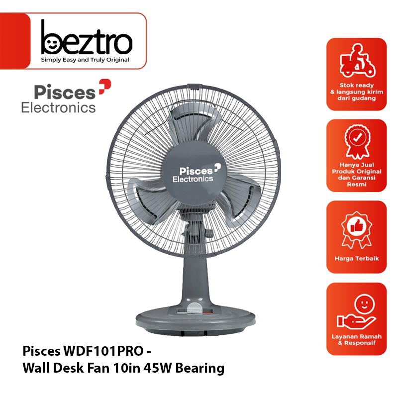 Jual Pisces Kipas Angin Baling Besi WDF-101 - Wall Desk Fan 2in1 50W ...