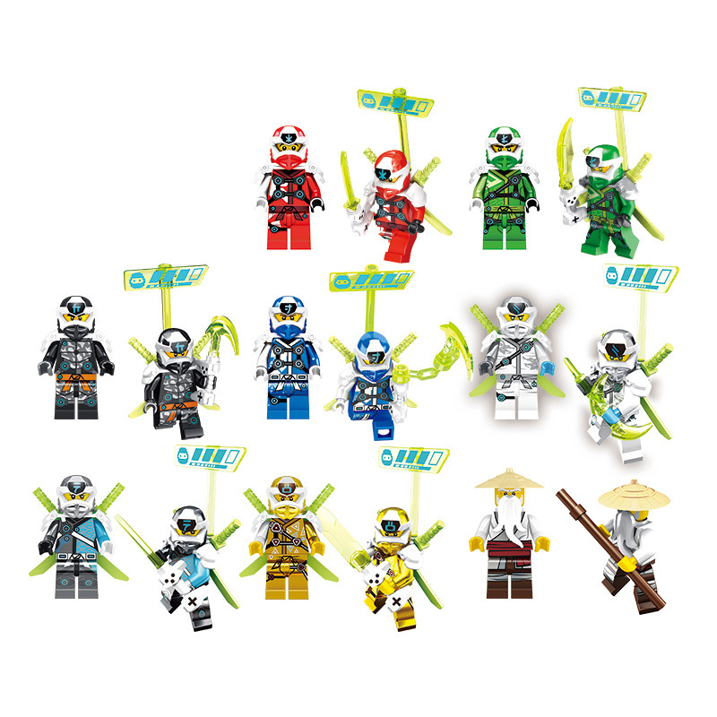 Jual Mainan Anak Edukasi Koleksi Figure Ninjago Digi Kai Jay Lloyd Cole ...