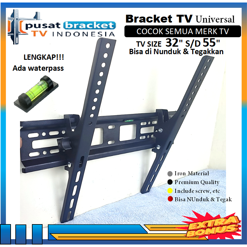 Jual Bracket Tv LED LCD 32" s/d 55" inch LEBIH TEBAL!! Universal 55 50 ...