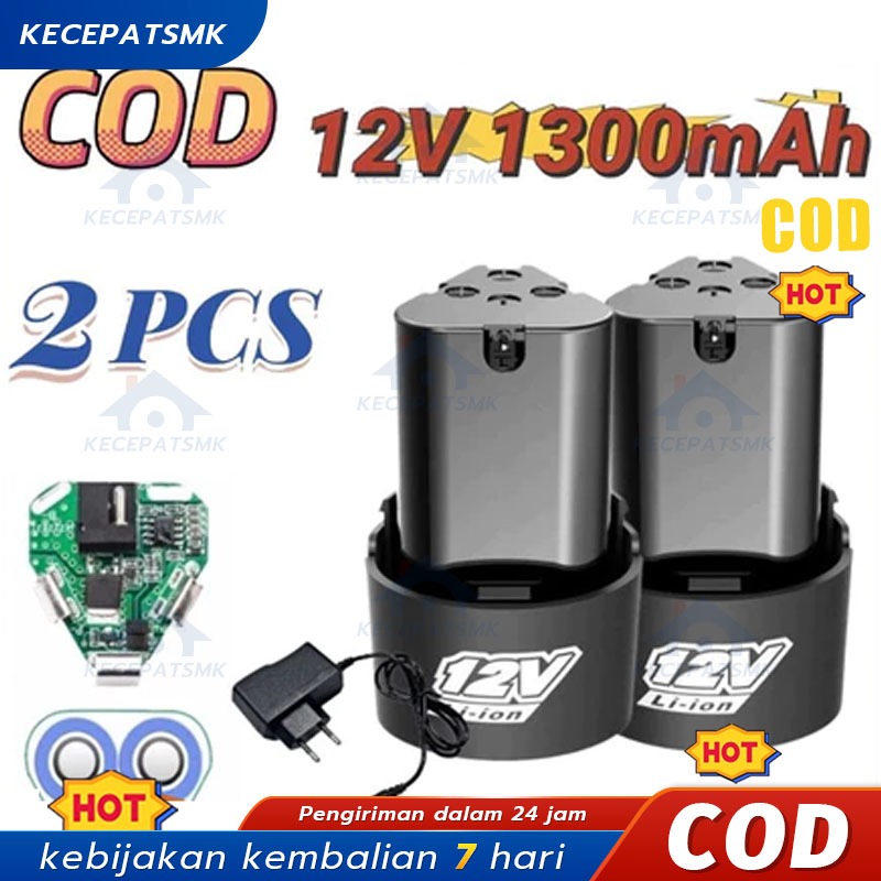 Jual 2PCS Baterai Lithium 12V Alat Listrik/Batre bor cordless 12 volt ...
