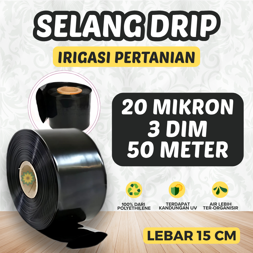 Jual Selang Drip 20 Micron 3 Dim 50 meter - 3inch Selang Irigasi ...