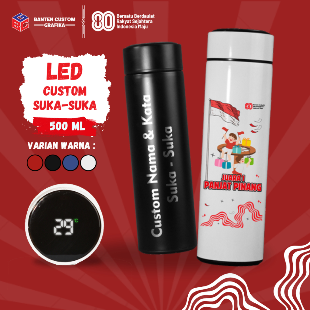 Jual Souvenir Tumbler Custom Desain Print Poto Tumbler LED | Shopee ...
