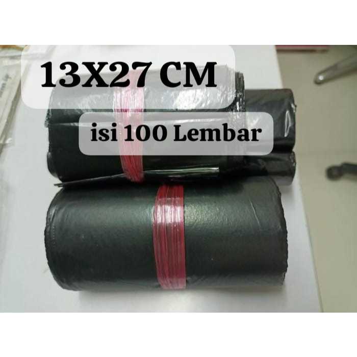 Jual Isi 100 Pcs Plastik Polymailer Hitam Ukuran 13x27 Cm/Plastik Paket ...