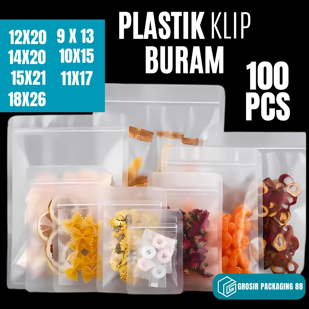 Jual 100 PCS - Plastik Klip Ziplock MATTE DOFF Buram | Kantong Kemasa ...