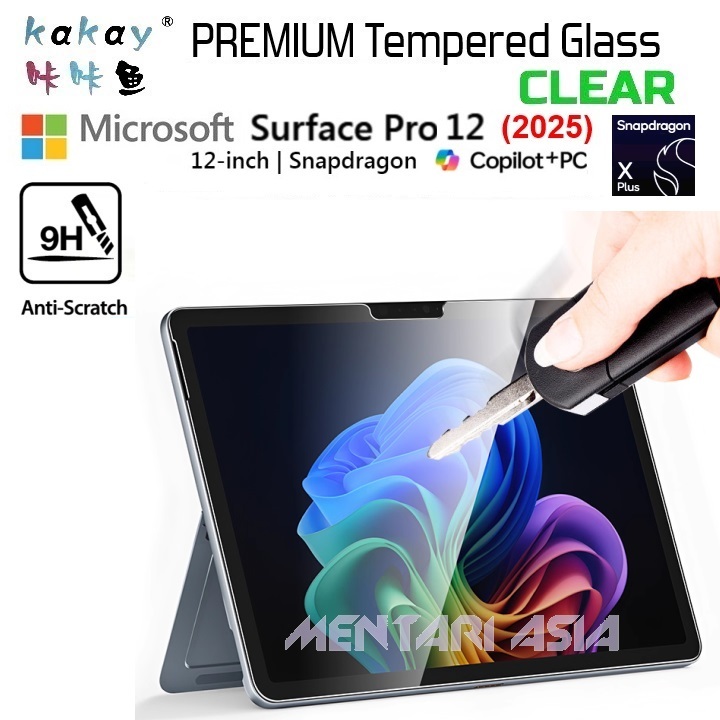 Jual Tempered Glass Surface Pro 12 (2025) - KAKAY Premium Glass CLEAR ...