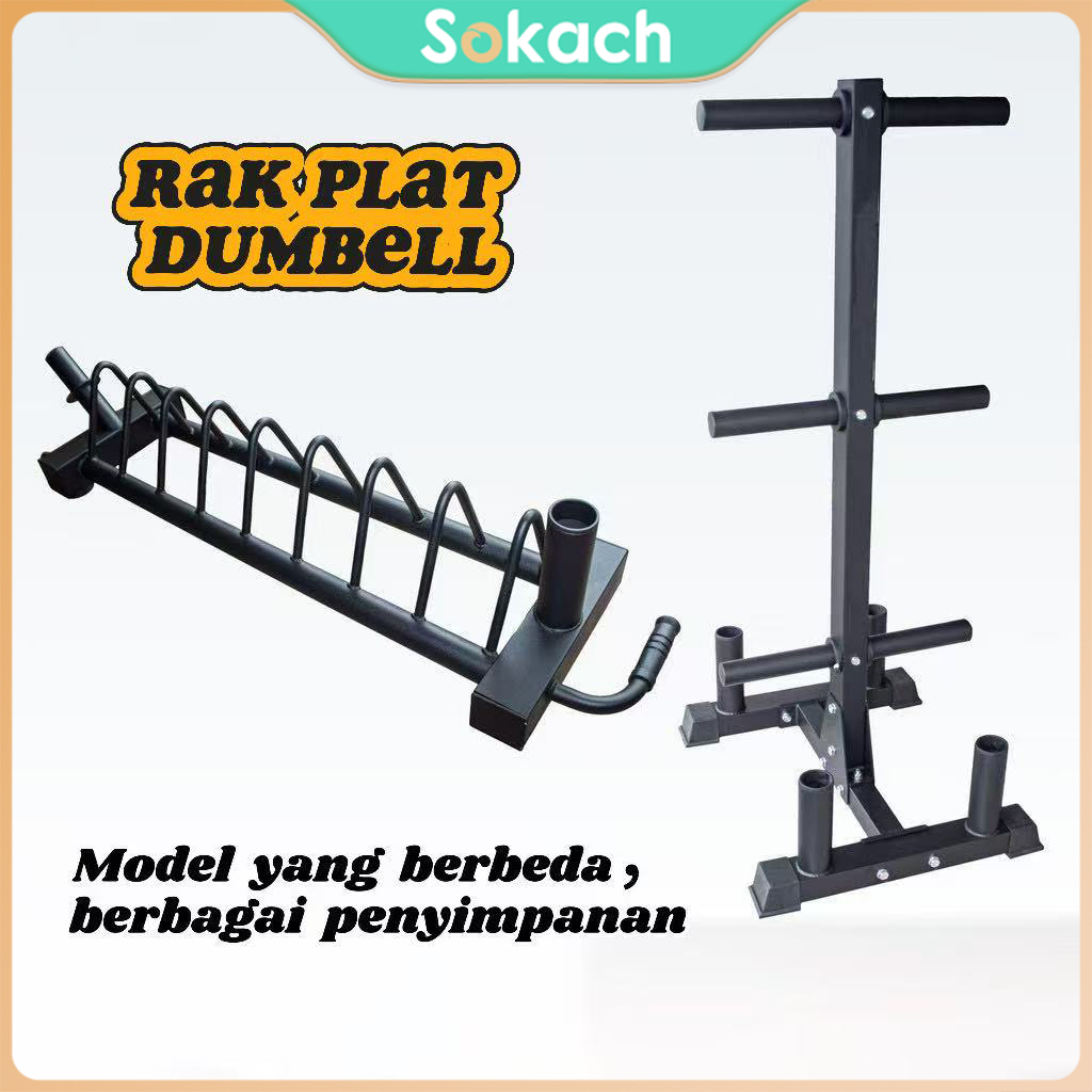 Jual Rak Bumper Plates Barbell Bar Rak Storage Mendatar Rak Dumbell ...