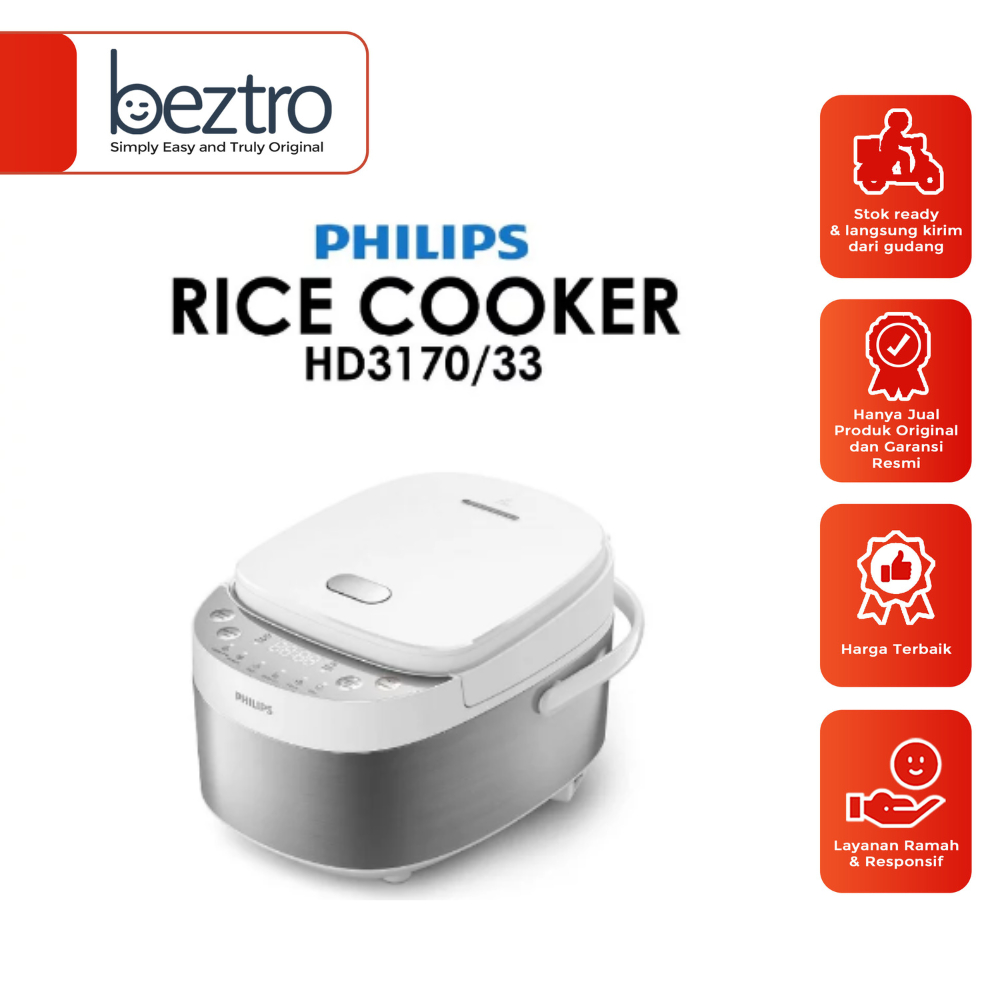 Jual Philips Mini Rice Cooker HD 3170 /33 – Rice Cooker 0.85 Liter ...
