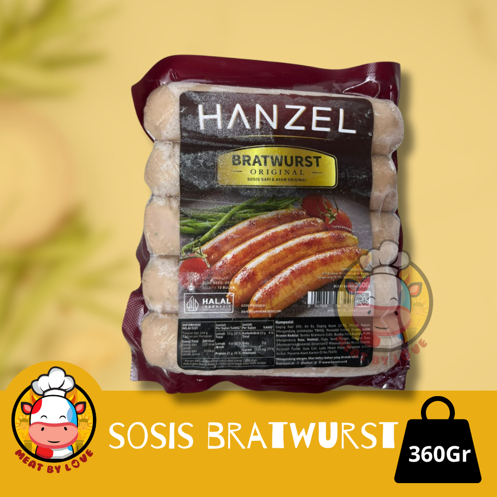 Jual Sosis Bratwurst Sapi dan Ayam 5 pcs 360 gr Hanzel | Shopee Indonesia