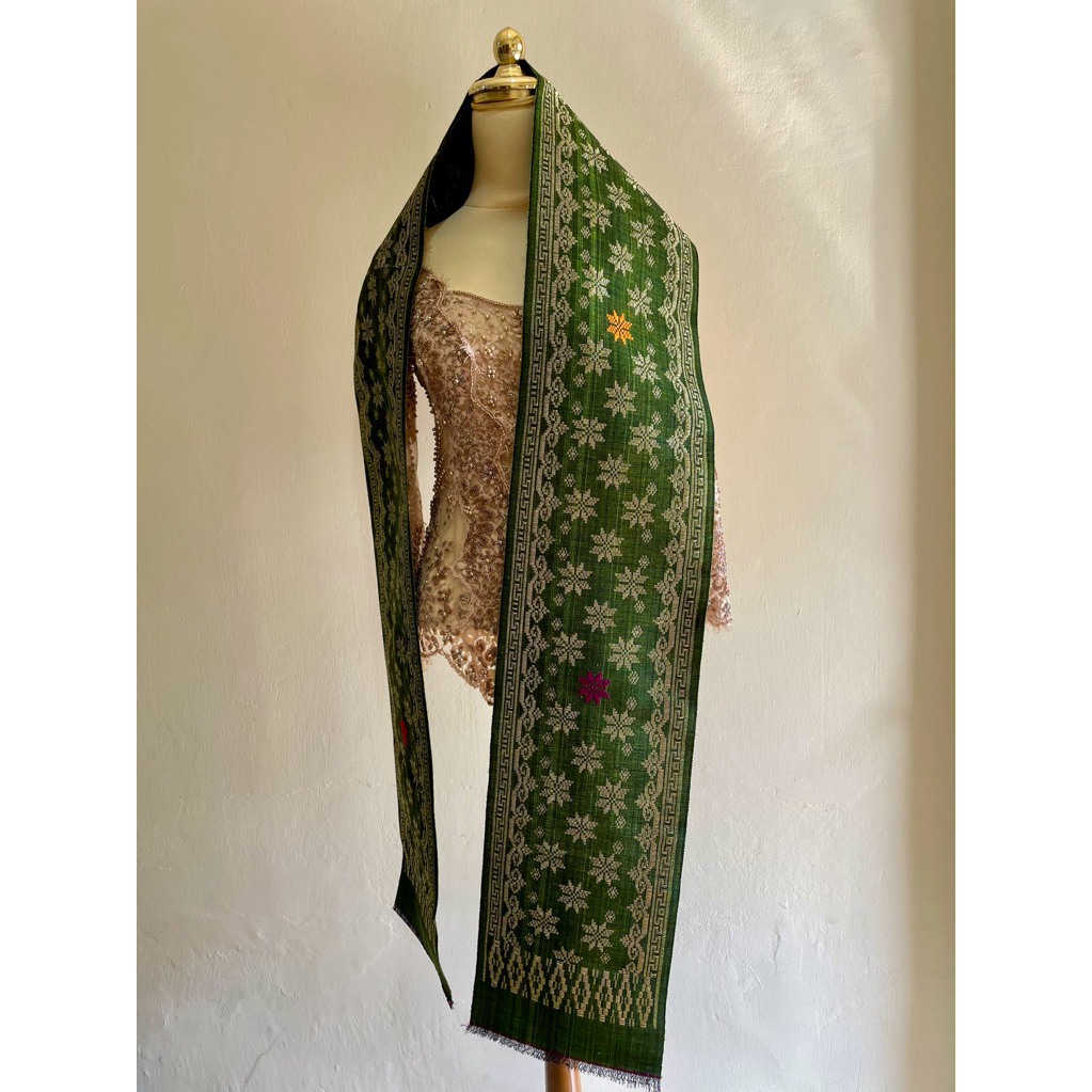 Jual Selendang Songket Sidemen Besar - hijau | Shopee Indonesia