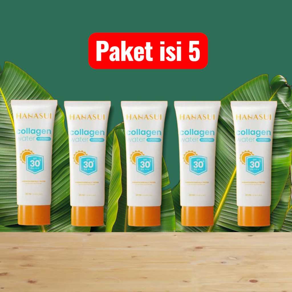 Jual Paket isi 5 Hanasui Collagen Water Sunscreen SPF 30 | Shopee Indonesia