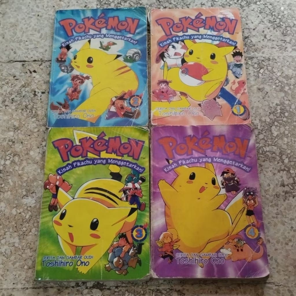 Jual komik pokemon 1-4 set kisah pikachu yang menggetarkan / cerita ...