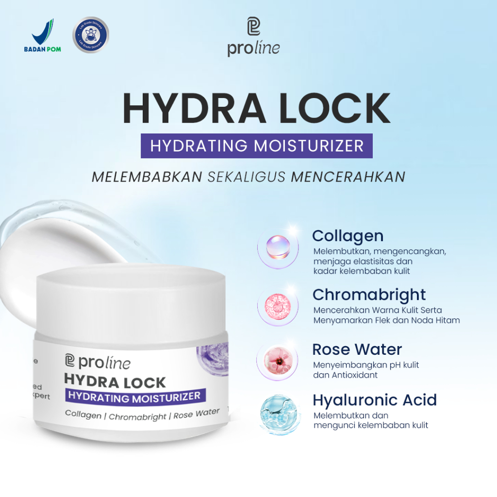 Jual [PRODUCT REKOMENDASI] Dermahub - PROLINE Hydra Lock Cream Collagen 12Gr | Skincare untuk ...