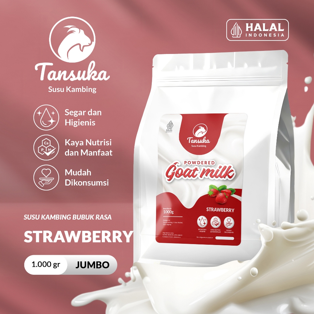 Jual Tansuka Susu Kambing Etawa Jumb 1000g Rasa Strawberry | Shopee ...