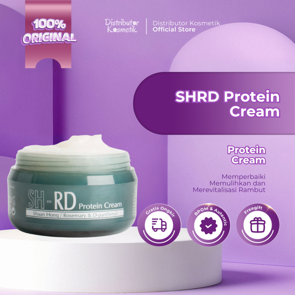Jual [AGEN RESMI ] SHRD Protein Cream, Perawatan Rambut Ngembang Kering ...
