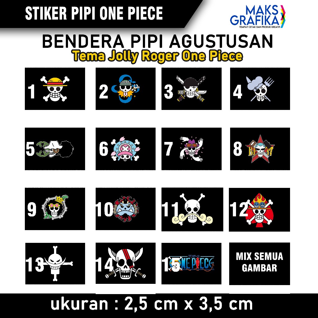 Jual Bendera Pipi One Piece - Tema Jolly Roger Kartun | Shopee Indonesia